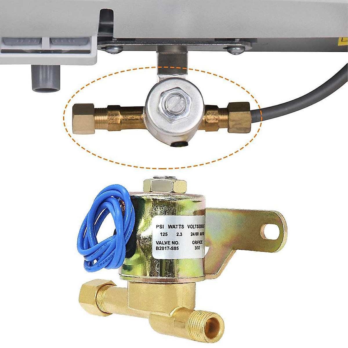 4040 Humidifier Water Solenoid Valve by Appliancemate Replacement Humidifier Valve-B2015-S85 B2017-S85 220 224 400 400A-24 Volts,2.3 Watts,60 HZ (Blue)
