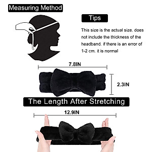 LADES 2 Pack Makeup Hair Headband, Bow Spa Headbands for Women Teen Girl Gifts Trendy Stuff, Soft Skincare Headband for Shower Washing Face