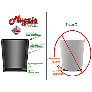 Mugzie - Ice Cream - Pint Sized - Deluxe Thick Neoprene Cozy Sleeve Cover Insulator - Dads Ice Cream