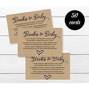 All Ewired Up 50 Gender Neutral Kraft Baby Shower Book Insert Request Cards (50-Cards)