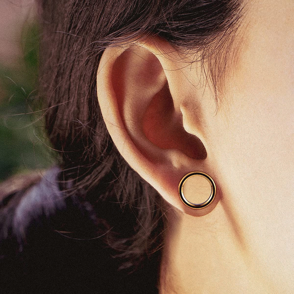 PUNKYOUTH 2PCS 316L Stainless Steel Two-color Screw Tunnel Ear Plug Expander Stretcher Gauge 0G-1"