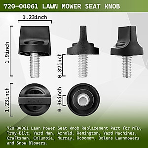 HASMX 720-04061 2 Pack Knob for MTD,Bolens, Brute, Columbia, Craftsman, Huskee, Huskee Supreme, MTD Gold, Mastercut, Murray, Troy Bilt, Yard Machines & Yard-Man and Fits 3A1762F020, 13A1762F065