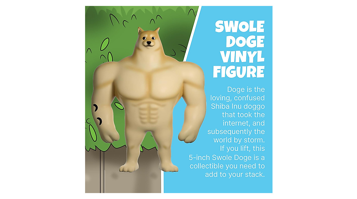 You Tooz Swole Doge 5' Vinyl Figurine - Meme Collectible for Fans