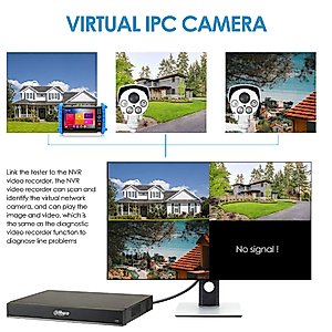 Rsrteng CCTV Camera Tester, IPCXS-ACHITU Security IP Camera Tester 8MP CVI TVI AHD SDI CVBS Camera Tester 7inch IPS Touch Screen Support TDR POE WIFI 4K HDMI IPC Tester