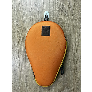 OneJoy Table Tennis Racket Bag, Single Ping Pong Paddle Case, Table Tennis Racket Cover, Ping Pong Bat Case for Single Table Tennis Bag with Zipper [ Orange] 11 inch x 6.7 inch (28cm x 17cm)