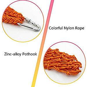 CooShou Chicken Vegetable String Bag Poultry Fruit Holder Chicken Cabbage Feeder Treat Feeding Tool with Hook for Hens Chicken Coop Toy for Hen Goose Duck