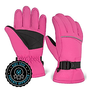 Tough Outdoors Kids Snow Gloves - Kids Winter Gloves - Kids Waterproof Insulated Gloves - Girls & Boys Winter Gloves - Kids Ski & Snowboarding Gloves - Children's Winter Gloves - Toddler Snow Gloves