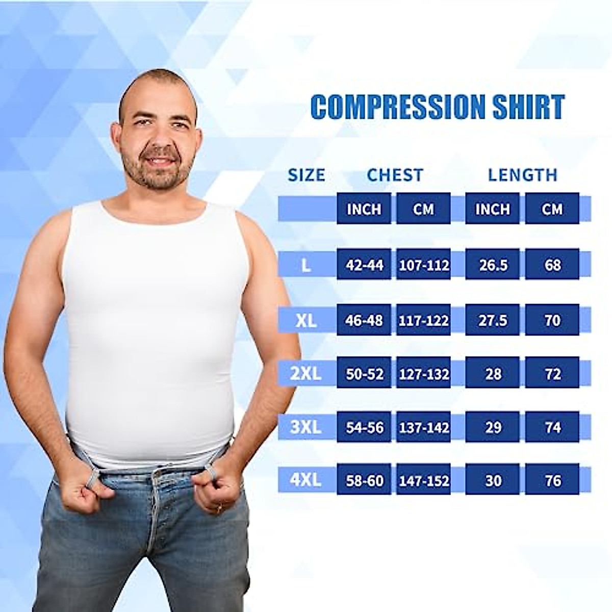 Ytiree Gynecomastia Compression Shirts for Men Seamless Gyno Tank Top Slimming Undershirt Shapewear
