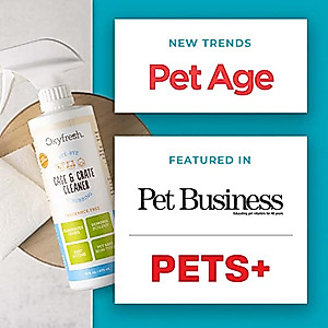 Oxyfresh Premium Crate & Cage Cleaner – Professional Dog Crate & Small Animal & Bird Cage Odor Eliminator – Quickly Cleans, Removes Poop & Deodorizes Pet Odors – Safe & Bleach Free