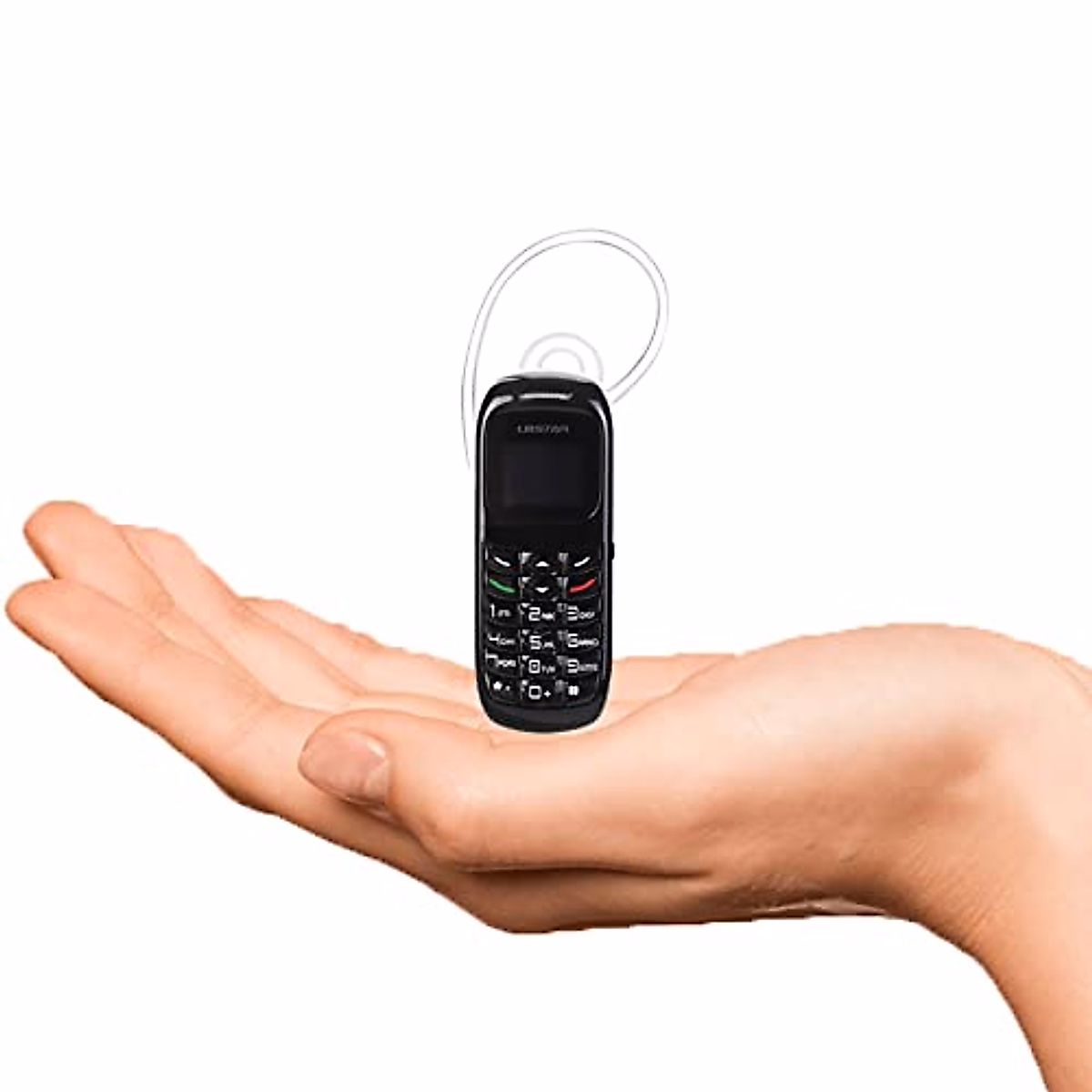 Sudroid Mini Small Mobil Cell Phone L8star BM70 Bluetooth Handset 0.66 inch Unlocked Bluetooth Earphone Dialer Support SIM Card(Black)