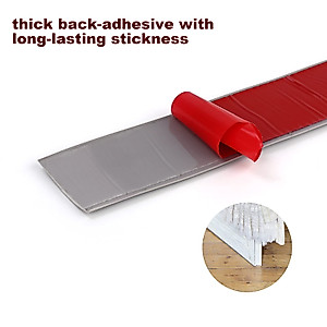 Floor Transition Strip Floor Cover Strips 1.96" Wide Self Adhesive Flooring Transitions Laminate Floor Strip Vinyl Floor Flat Divider Strip (3.28 FT, Gray)