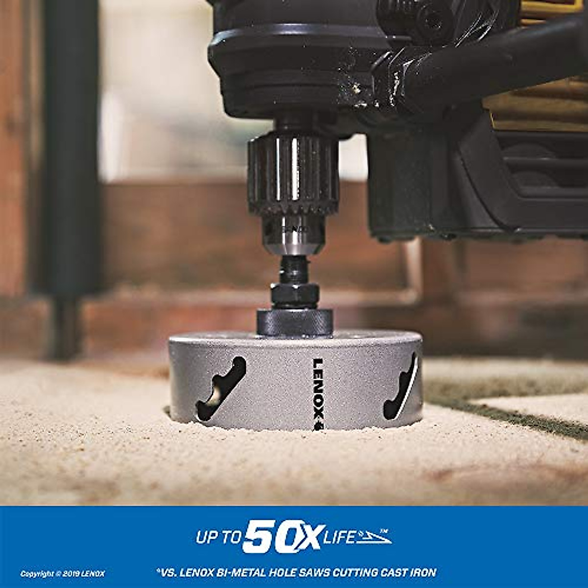 LENOX Tools Carbide Hole Saw, 3 5/8-Inch (92 mm) (LXAH3358)