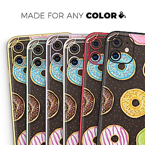 Design Skinz Yummy Colored Donuts v2 - DesignSkinz Protective Vinyl Decal Wrap Skin Cover Compatible with The Apple iPhone Xs Max (Full-Body, Screen Trim & Back Glass Skin)