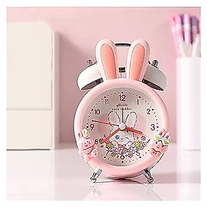 HEGZA Analog Alarm Clock Twin Bell Alarm Clock with Backlight for Bedroom and Home Decoration, Loud Alarm for Deep Sleepers Kids Alarm Clocks (Color : Brass)
