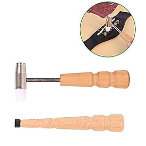 YJYGR Set of 6 Guitars Repair Maintenance Kits Wrenches Screwdriver Hammer Dusting Brush with Storage Bag