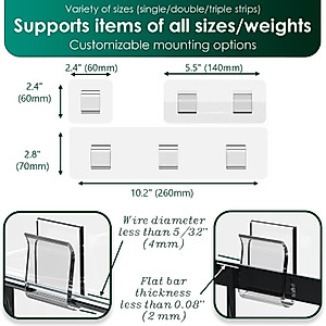 Jovware 14 Pack Shower Caddy Adhesive Replacement, Strong Adhesive Shower Shelf and Hooks, No Drilling Adhesive for Shower Organizer, Soap Holder, Sponge Holder and Kitchen Rack