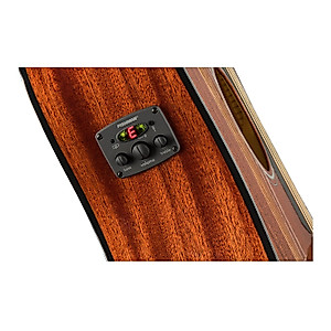 Fender CD-60SCE All-Mahogany Dreadnought Cutaway Acoustic Electric Guitar, with 2-Year Warranty, Fishman Pickup and Preamp System, Natural