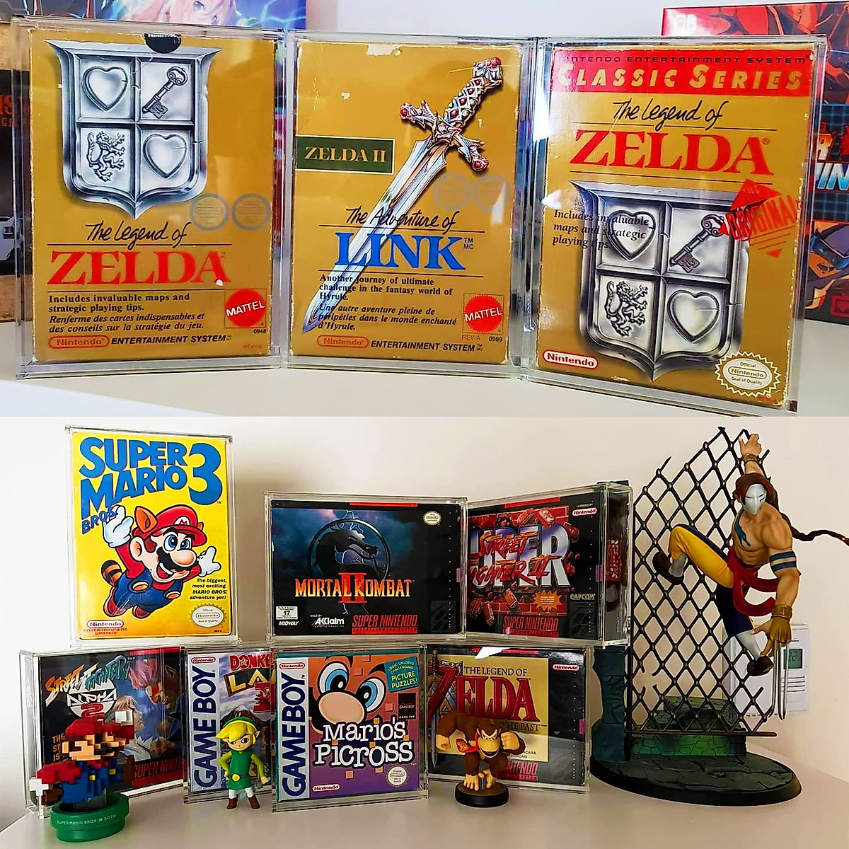 Acrylic Video Game Box Storage Case for Nintendo NES Video Game Box - 4MM Thick, Anti-Dust, Anti-UV, and Acid-Free Clear NES Holder, Video Game Covers by EVORETRO (Pack of 2)