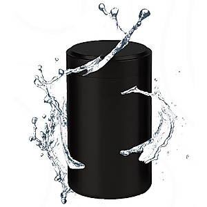 iSnuff Airtight Aluminum Storage Jar Portable Proof Container Bottle Multipurpose Storage Case Screw-top Lid Lock Odor for Spices, Coffee & Teas 140ml (Black)