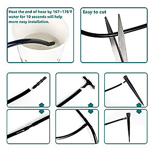 Daisypower 1/4 inch Blank Distribution Tubing Drip Irrigation Hose,50ft Soft Watering Tube for Small Lawn Garden Irrigation System