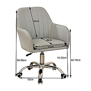 ECBETCR Chair Desk Chair Swivel Ergonomic Office Chair Mid Back Office Chair Ergonomic Swivel Desk Office Chair with Lumbar Support Adjustable Height PU Leather Computer Task Chairs