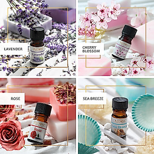 Illumive Soap Making Kit - Glycerin & Shea Butter Soap Base, Soap Molds, Dried Flowers, Fragrances, Dye - DIY Craft Kit for Adults & Kids