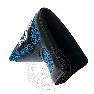 Dia de los Muertos Sugar Skull Golf Blade and Mid Mallet Putter Headcover, Black