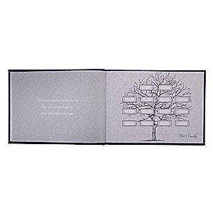 With Love in Loving Memory Guest Book - Navy Faux Leather - Condolence Book, Memorial Sign-in Book for Funerals & Memorial Services