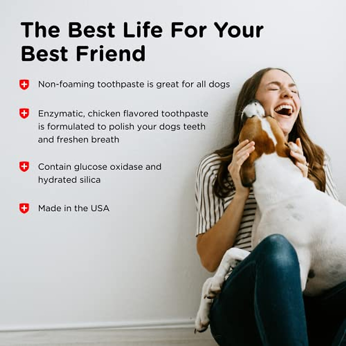 Nutri-Vet Enzymatic Toothpaste for Dogs - Non-Foaming Chicken Flavor - Promotes a Healthy Active Lifestyle - 2.5 oz