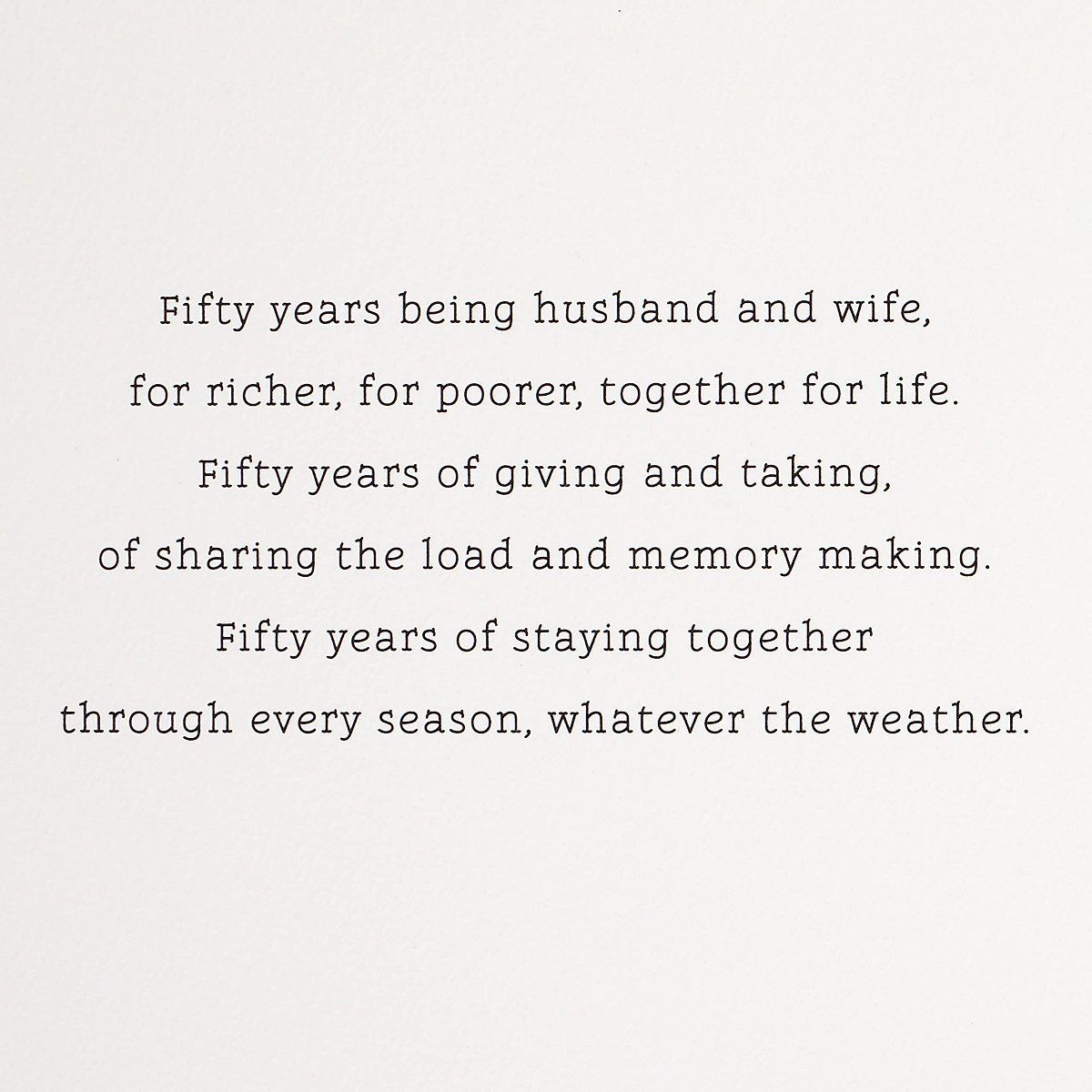 Hallmark 50th Anniversary Card (Golden Anniversary)