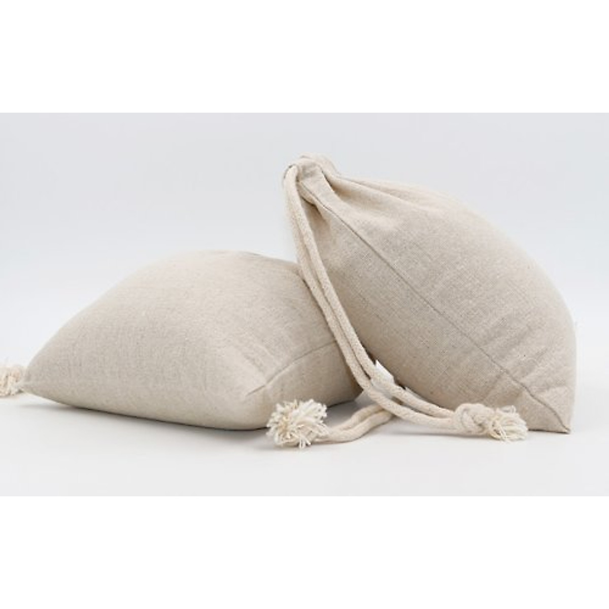 12 Pcs Double Drawstrings Cotton Bags Muslin Cloth Storage Reusable Pouches for Jewelry Tea Spices Herbs Fruits DIY Wedding Party Gift Bags Craft (8" x 10")