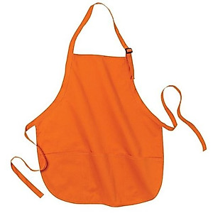 Medium Length Apron with Pouch Pockets by Port Authority, Orange