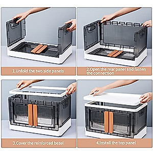 Foldable STORAGE BOXES/Storage box with lid, Stackable Under bed Storage Container, Plastic storage bins with lids/ Open containers with wheels, Large container