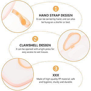 HEMOTON Portable Wipes Dispenser Baby Wipes Dispenser Travel Wipes Case Baby Wipe Holder Infant Wipes Storage Box Wet Tissue Box for Travel Home Office Cars