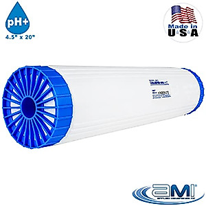 APPLIED MEMBRANES INC pH Neutralization Water Filter Cartridge | Calcite Filter to Raise Alkalinity of Low pH Water | 4.5"x20" Filter Fits 20” Filter Housing | H-F4220CALCITE (4.5" x 20")