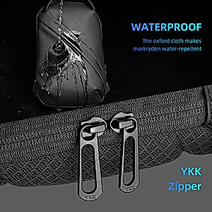 Waterproof backpack for Travel Flight Fits 17.3Inch Laptop&Men’s Crossbody Pack Fanny Pack Compact EDC Sling Bag Large Waist Bag Pack