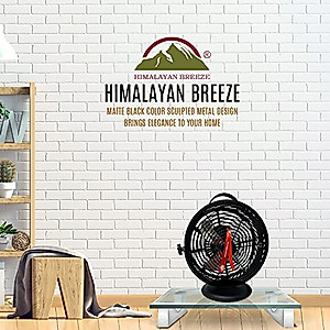 Himalayan Breeze HBM-7015A24 Matte Black, Portable Fan, Adds and Unique Ambiance to Any Room by WBM