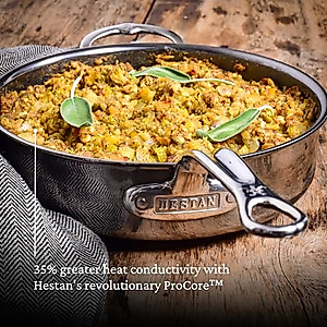 Hestan - NanoBond Collection - Stainless Steel Titanium Sauté Pan, Induction Cooktop Compatible, 5 Quart