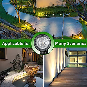 CONERIFE Low Voltage Led Landscape Lights, Outdoor Landscape Lighting with Warm White IP65 Waterproof, Low Voltage Landscape Lights for Garden Yard Driveway Walls Trees Flags.