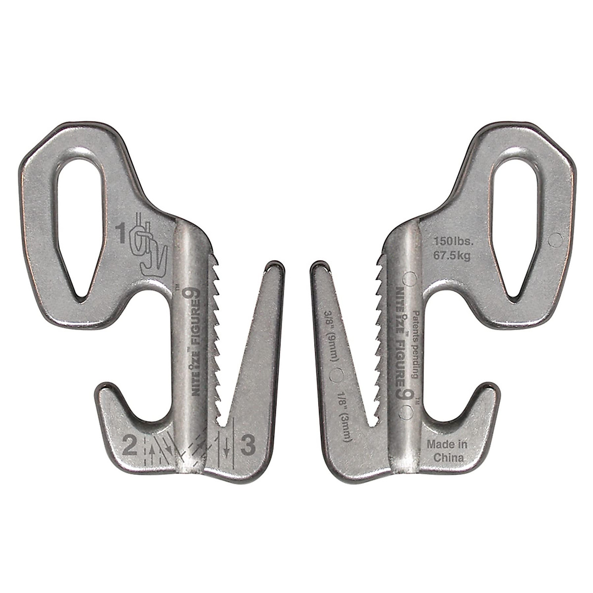 Nite Ize Figure 9 Rope Tightener Large Aluminum Tie Down Knot Tool (4-Pack)