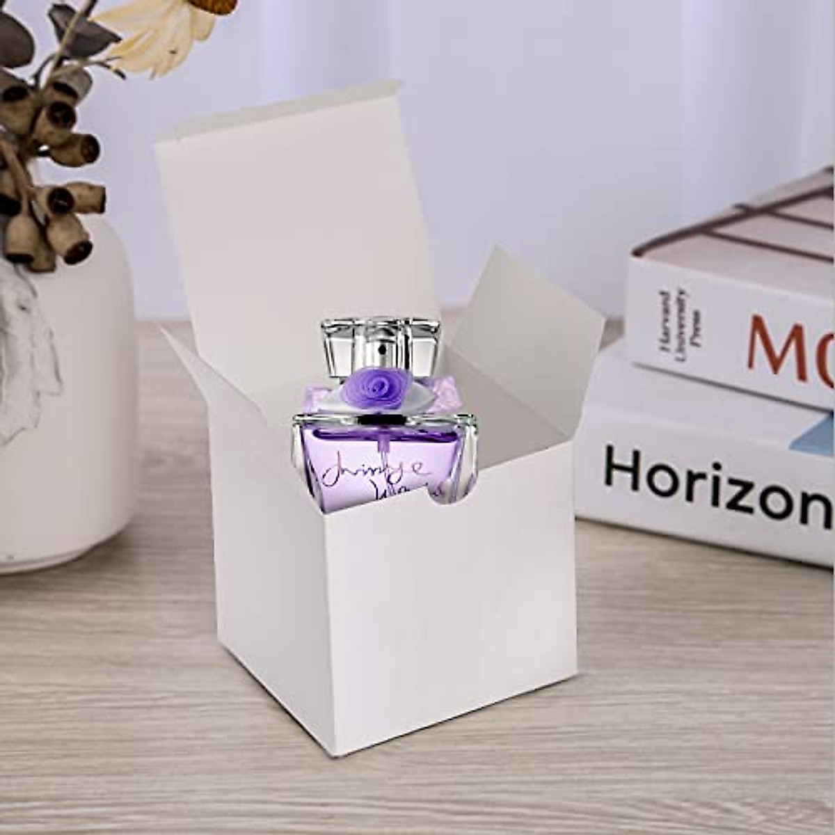 Jucoan 100 Pack White Paper Gift Boxes with Lids, 4 x 4 x 4 Inch Paper Gift Wrap Box for Wedding, Bridesmaids Proposal, Birthday, Mother's Day, Christmas Gift