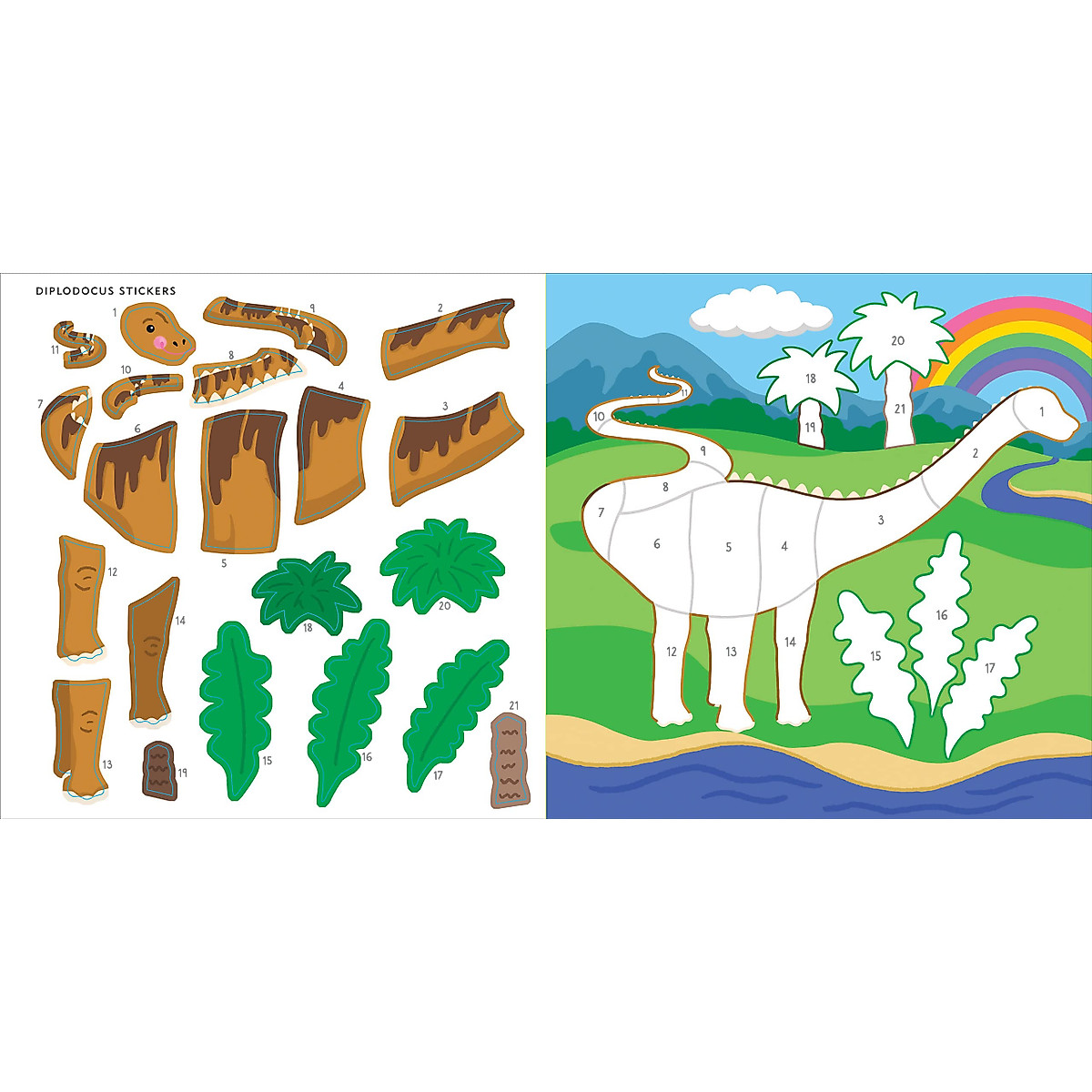 My First Color-by-Sticker Book - Dinosaurs