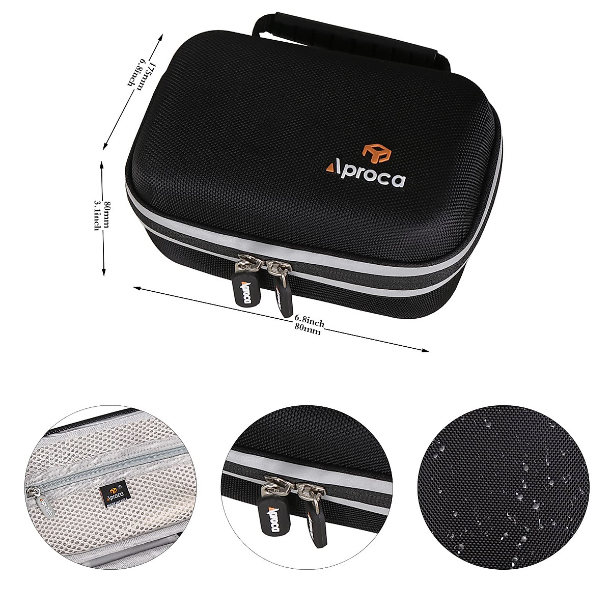 Aproca Hard Travel Storage Case, for Xvive U4R2 Wireless in-Ear Monitor System Transmitter and 2 Receiver