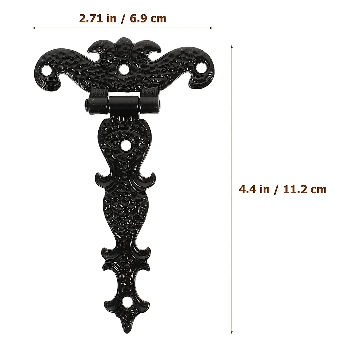 2pcs T-Shaped Door Hinge Hinges Outdoor Gate Hinges for Wooden Fences Heavy Duty Black Hinges Gate Hardware for Wooden Fences Heavy Duty Fence Gate Kit Barn Door Hinges