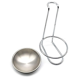 Stainless Steel Spoon Rest Holder,Long Handle Vertical Saving Soup Ladles Holders Ladle Rest Soup Ladle Holder