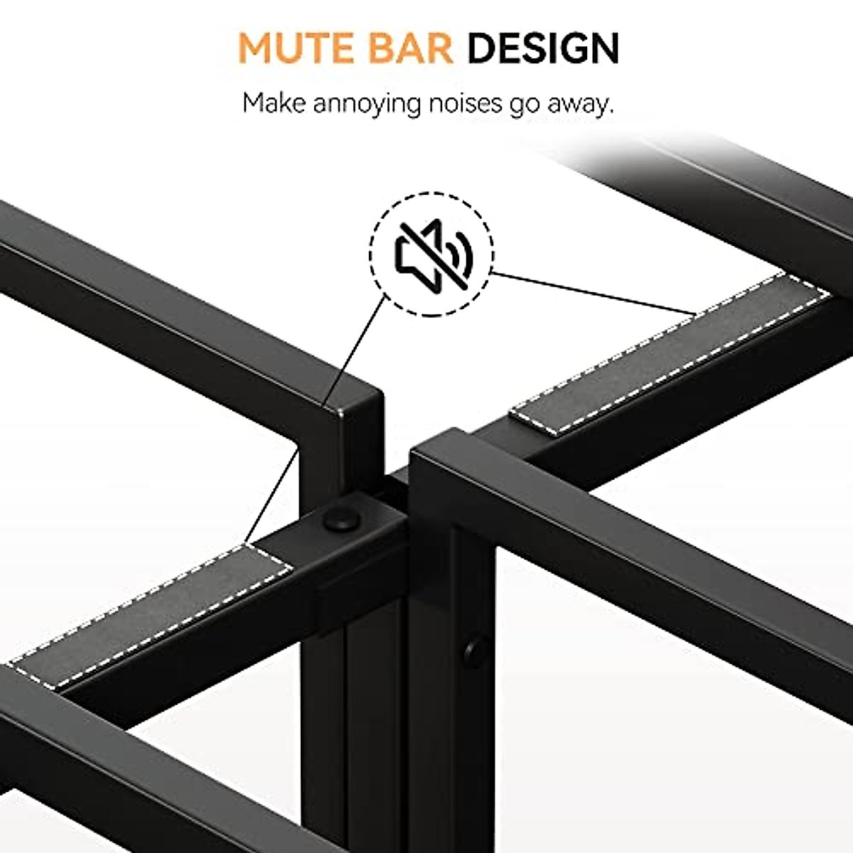 Alkmaar Full Bed Frame with Headboard, Platform Bed Frame with Safe Rounded Corners & Strong Metal Slats Support, Mattress Foundation, Noise-Free, No Box Spring Needed