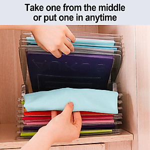 AUKUS Clothes Organizer Tray 20 PACK Shirt Folding Board /Shirt Dividers/ Clothing Folder System, Durable Plastic Easy and Fast Folding Board for Adult Women Man &Kids