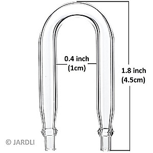 JARDLI Pollen Glass CO2 Diffuser for Aquarium Planted Tank (3/4" for Below 20 US gallons)