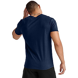 Hanes Originals Lightweight, Crewneck T-Shirts for Men, Tri-Blend Tee, Available in Tall, Navy Triblend, M0238