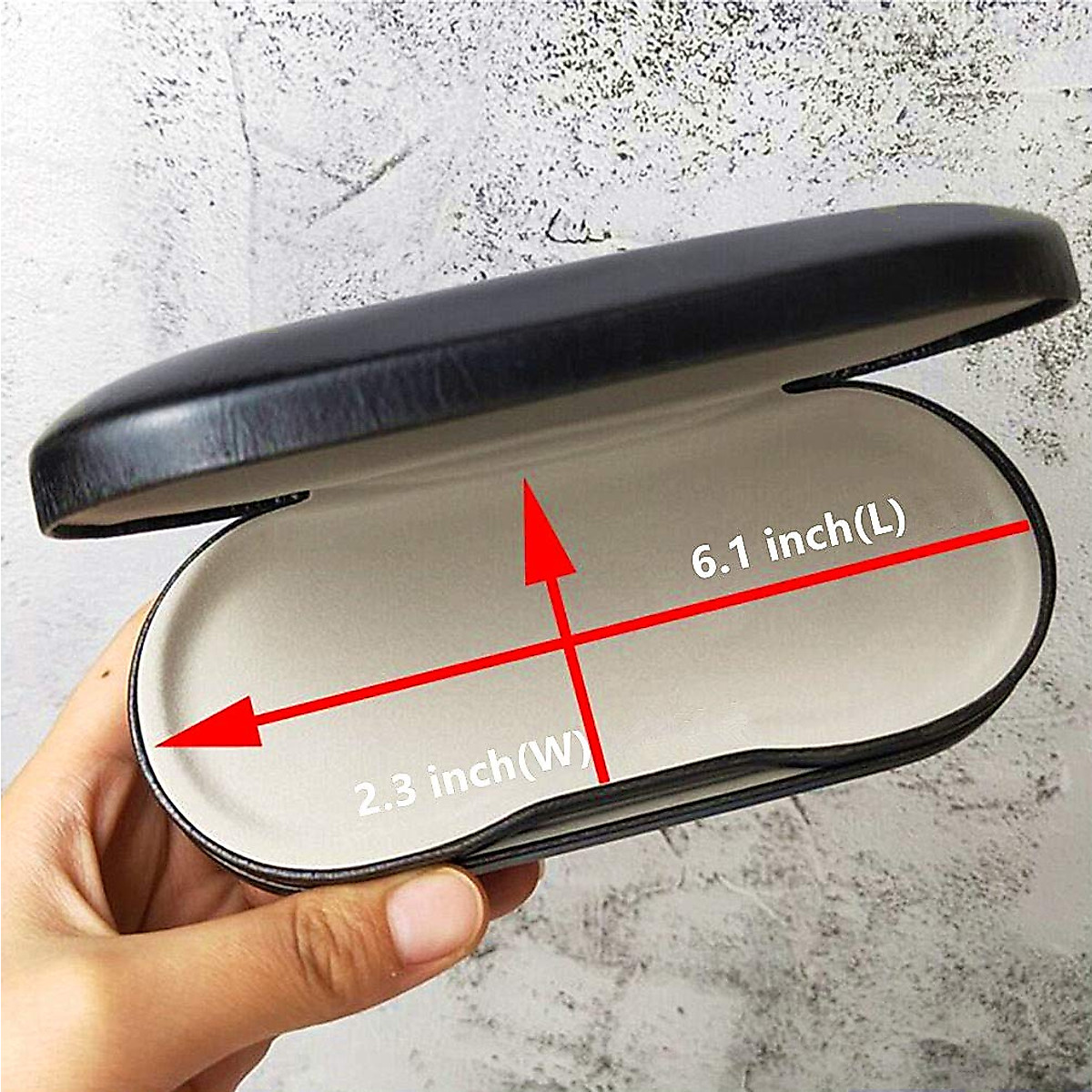 HOM-outdeer [2 in 1] Dual Glasses Case Hard Shell Eyeglass Case Protective for 2 Eyeglasses (Not Suitable for Sunglasses) (black)